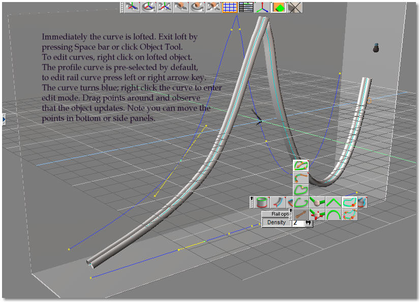 Loft and Rail Tool in trueSpace 6